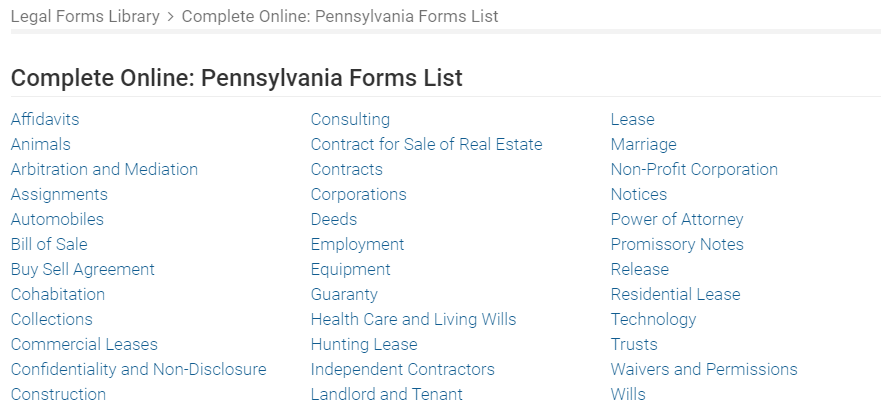 New Interactive Web Forms in PA Legal Forms Database | Jenkins Law Library New Interactive Web Forms in PA Legal Forms Database | Jenkins Law Library